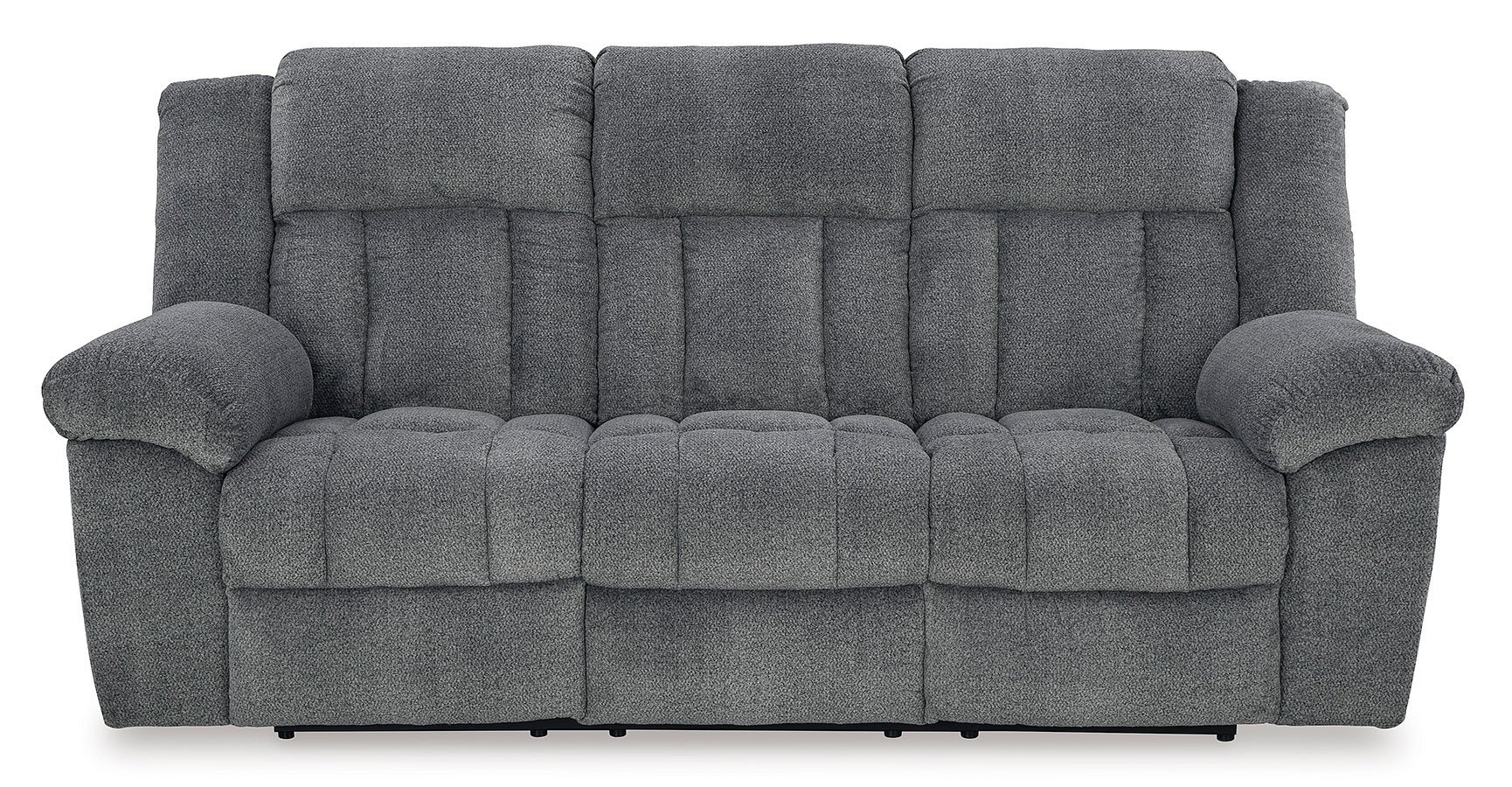 Tip-Off Slate Power Reclining Sofa W/ Adjustable Headrests Signature ...
