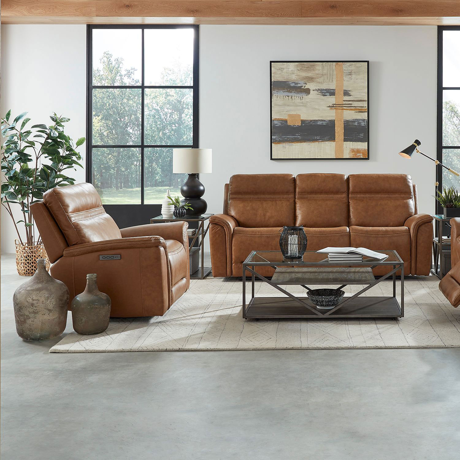 Bennett Power Reclining Living Room Set W/ Articulating Headrest ...