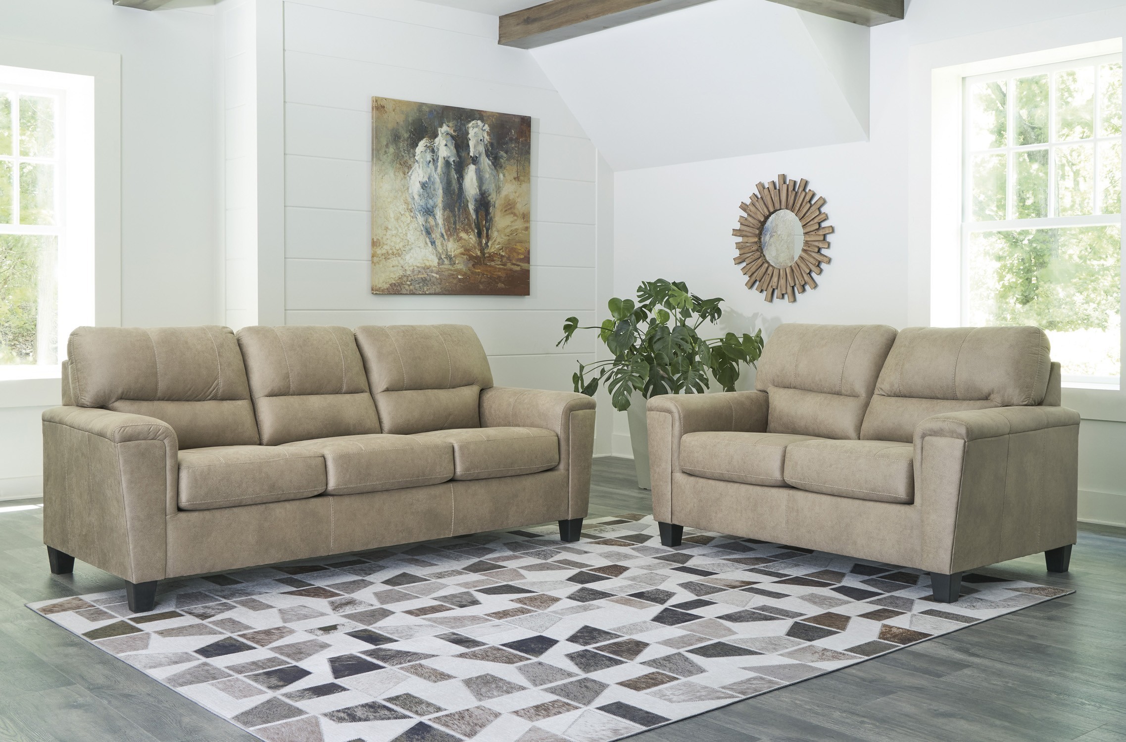 Kirkhill Sand Living Room Set Signature Design | Furniture Cart