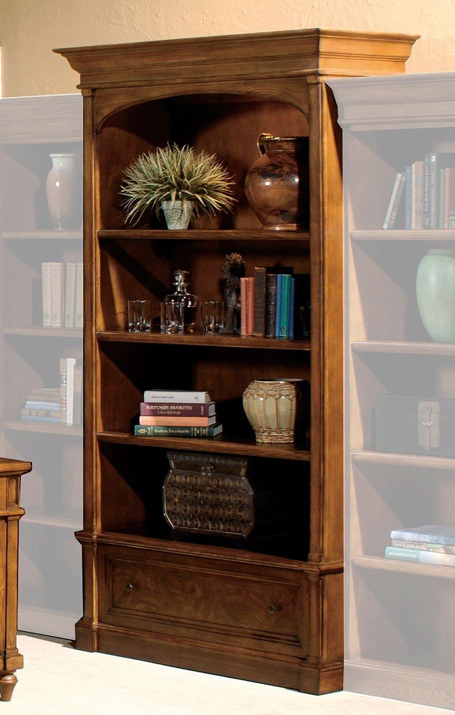 Urban Ash Burl Executive Bookcase Hekman | Furniture Cart