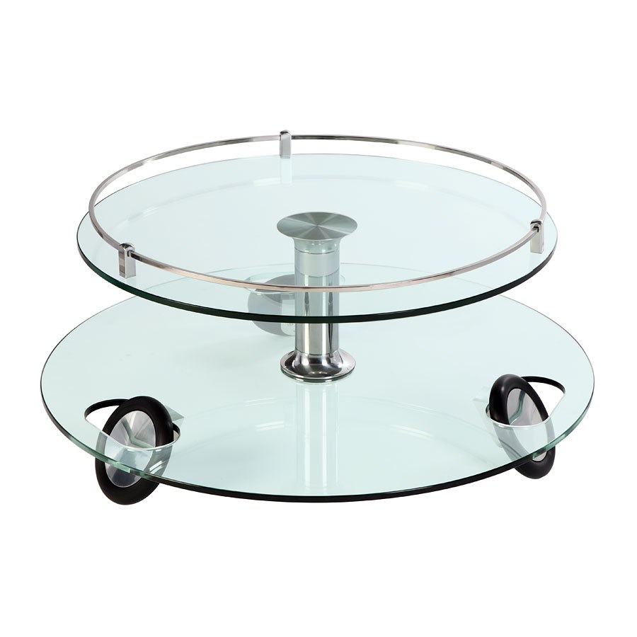 Swivel Top Cocktail Table W/ Wheels Chintaly Imports | Furniture Cart
