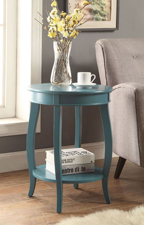 Aberta Accent Table (Teal) Acme Furniture | Furniture Cart