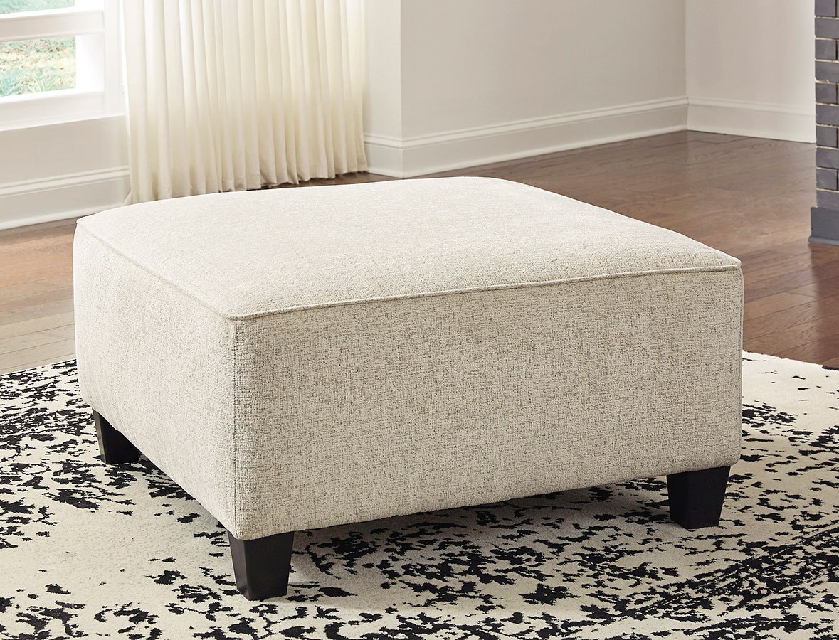 Abinger Natural Oversized Accent Ottoman Signature Design | Furniture Cart