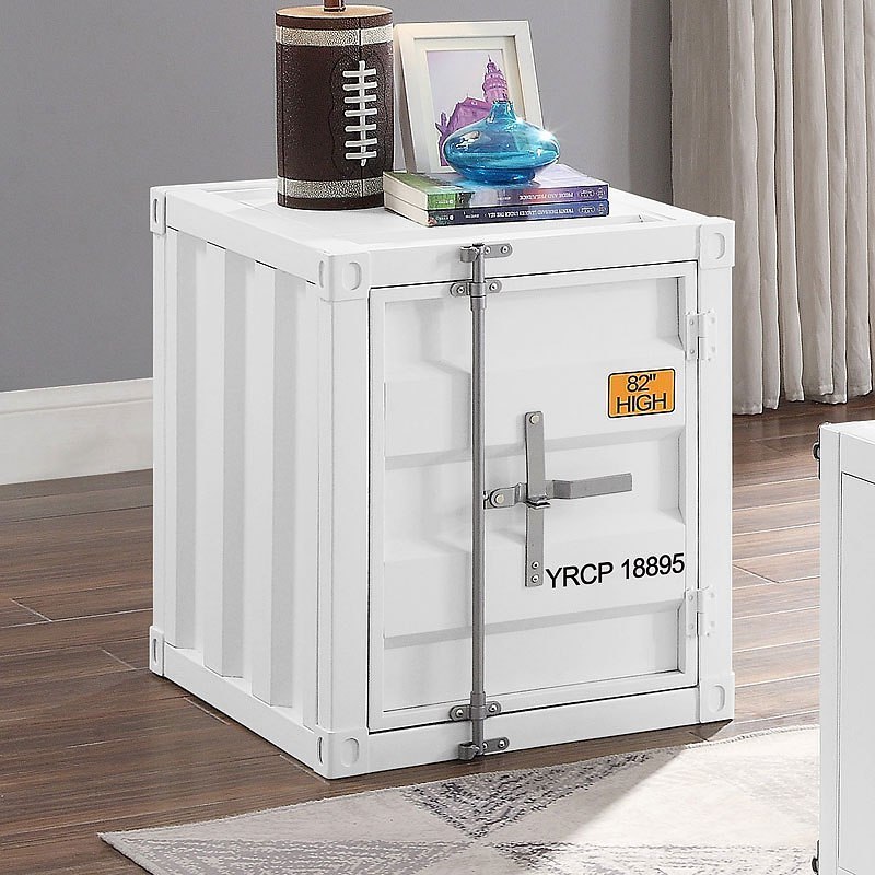 Cargo End Table (White) Acme Furniture | Furniture Cart
