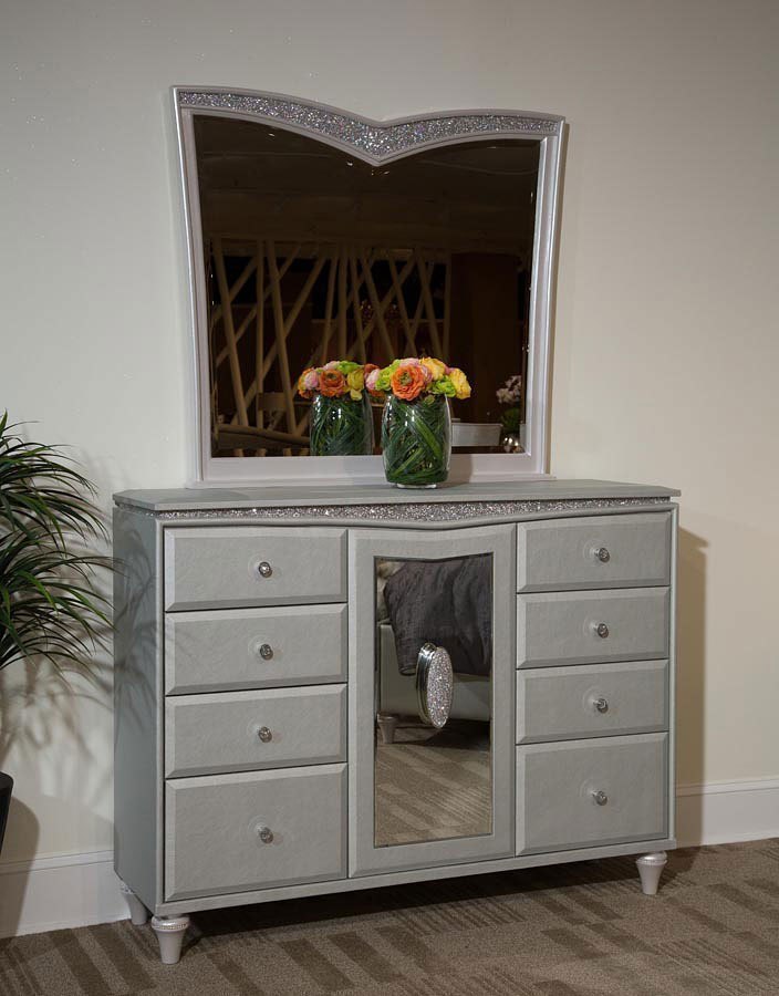 Melrose Plaza Upholstered Bedroom Set Aico Furniture | Furniture Cart