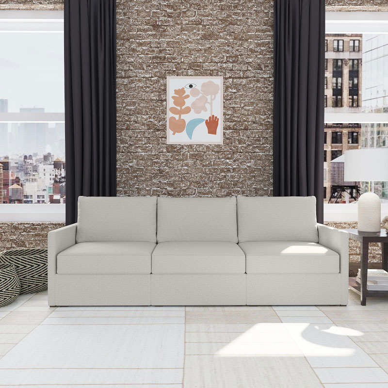 Flex Sofa W/ Narrow Arms (Frost) Flexsteel | Furniture Cart