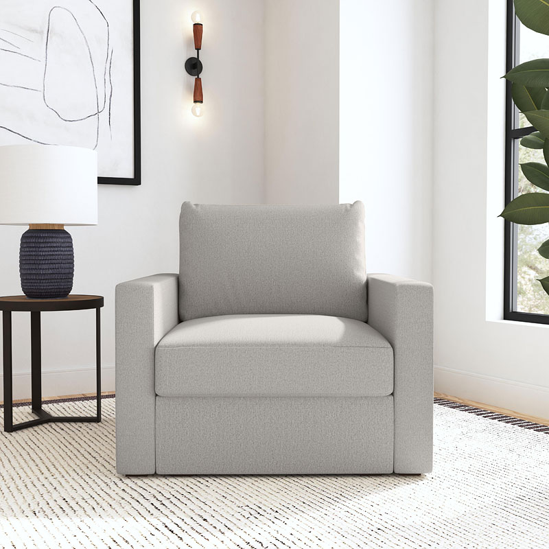 Flex Chair W/ Standard Arms (Frost) Flexsteel | Furniture Cart