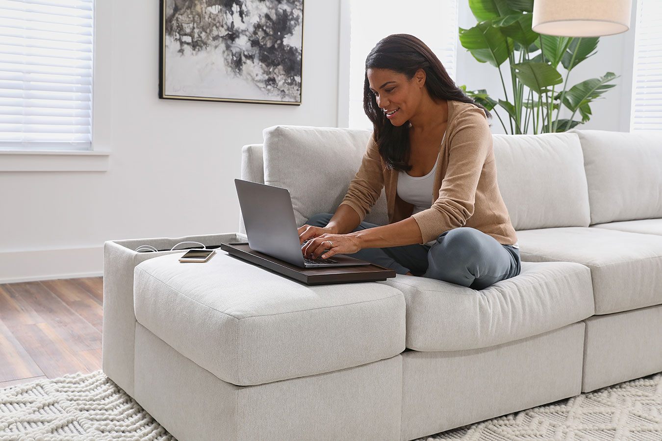 Flex Modular Sectional (Frost) Flexsteel | Furniture Cart