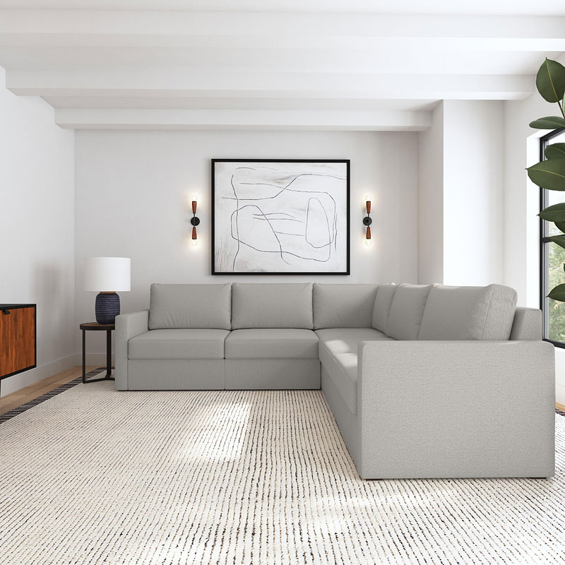 Flex Modular Sectional (Frost) Flexsteel | Furniture Cart
