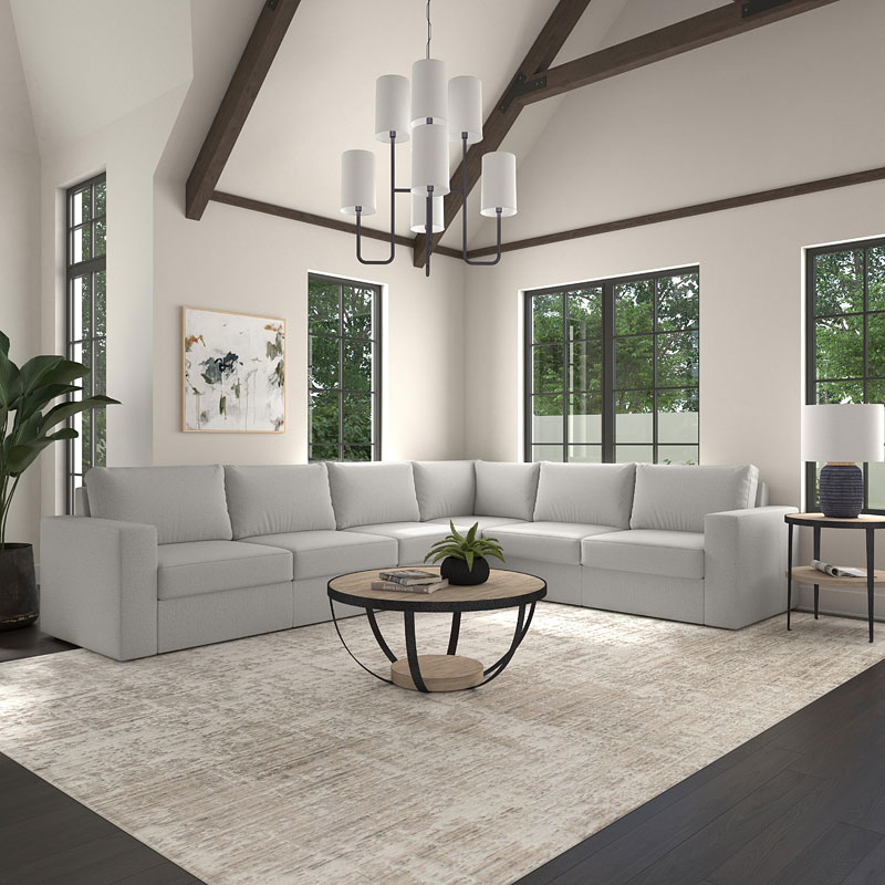 Flex Modular Sectional Set (Frost) Flexsteel | Furniture Cart