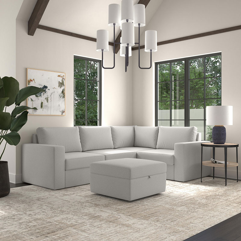Flex Modular Sectional Set (Frost) Flexsteel | Furniture Cart