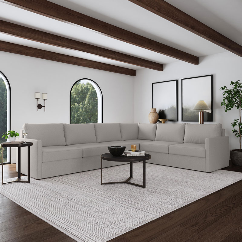 Flex Modular Sectional Set (Frost) Flexsteel | Furniture Cart