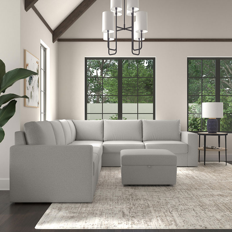 Flex Modular Sectional Set (Frost) Flexsteel | Furniture Cart