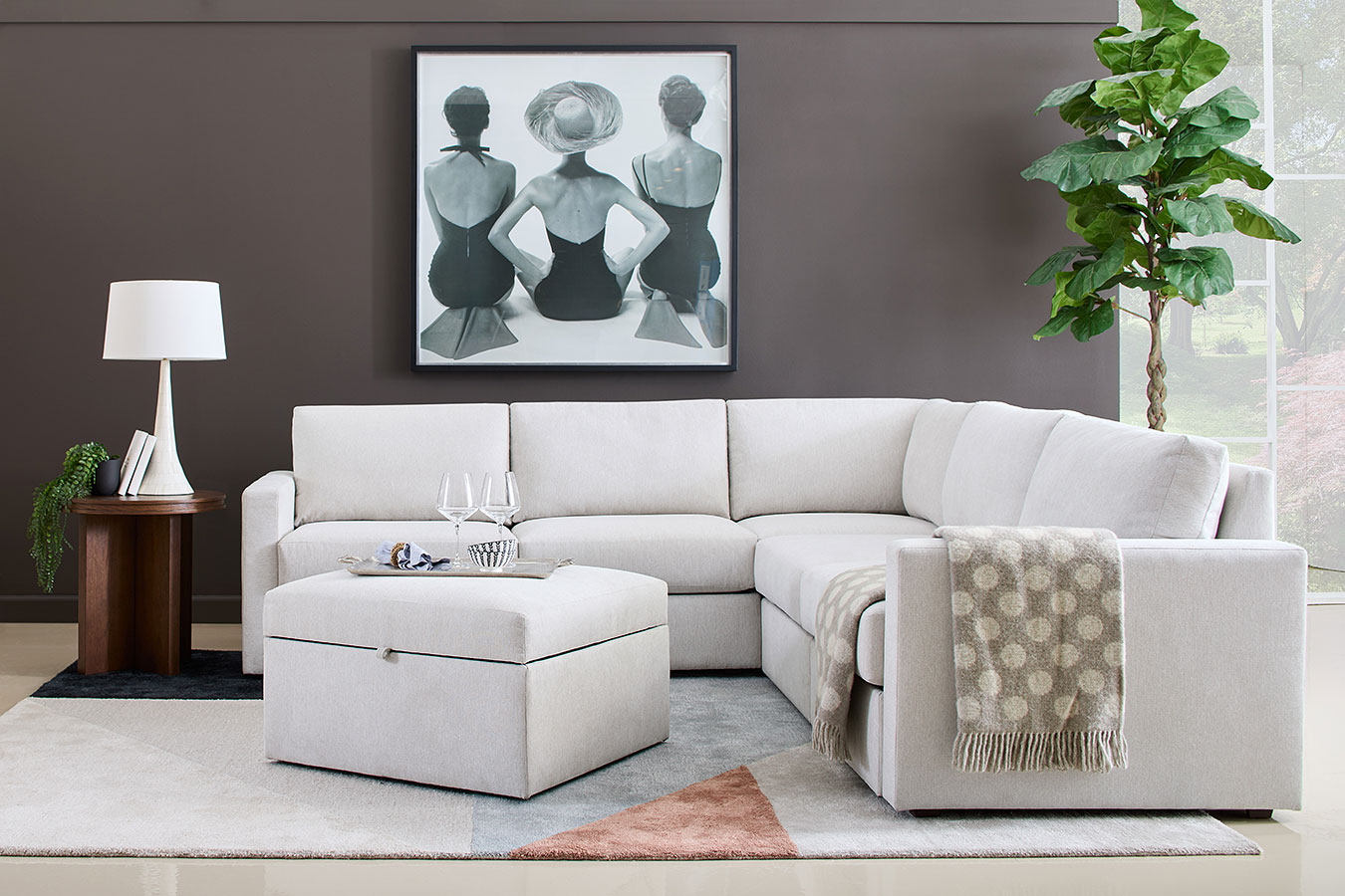 Flex Modular Sectional Set (Frost) Flexsteel | Furniture Cart
