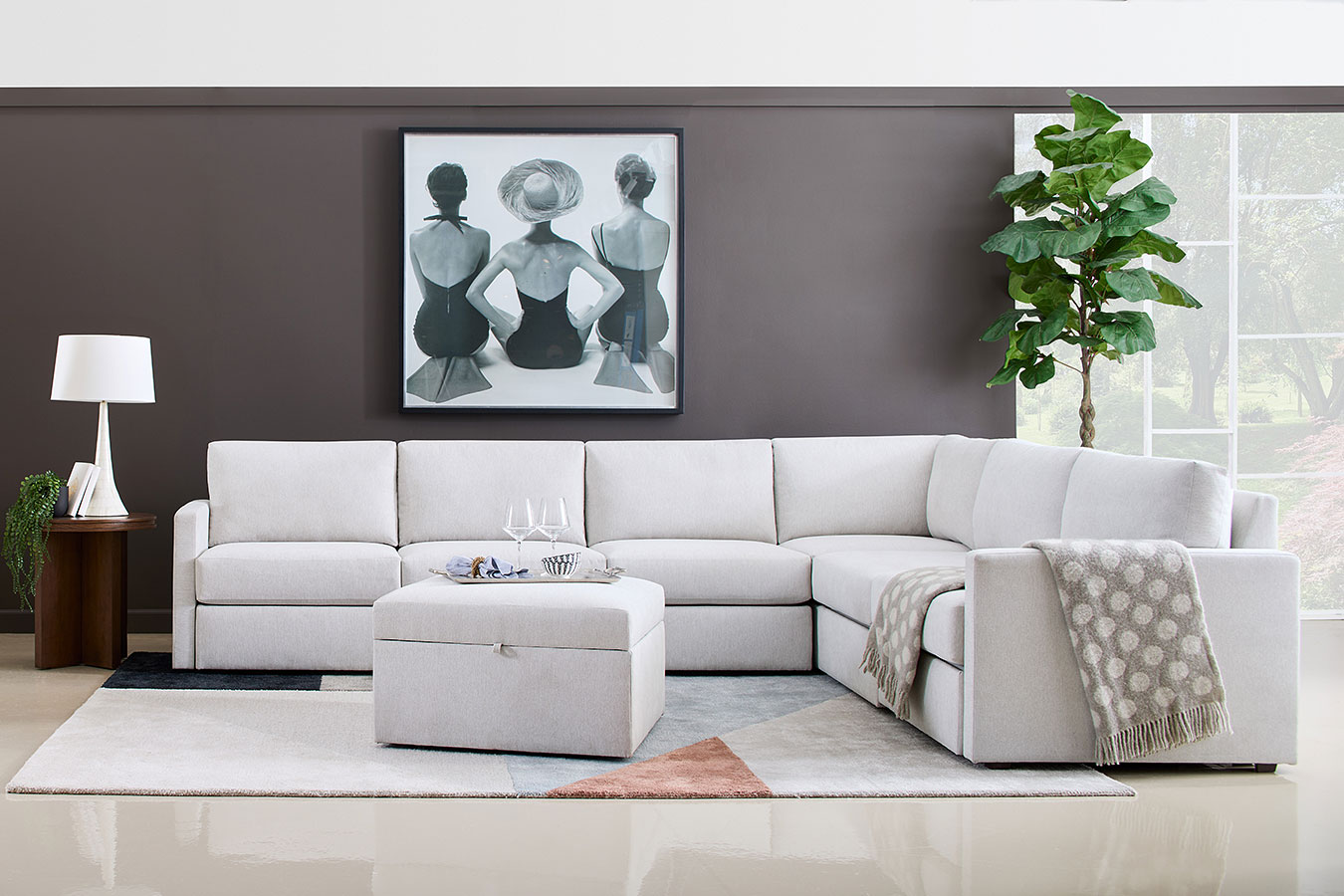 Flex Modular Sectional Set (Frost) Flexsteel | Furniture Cart