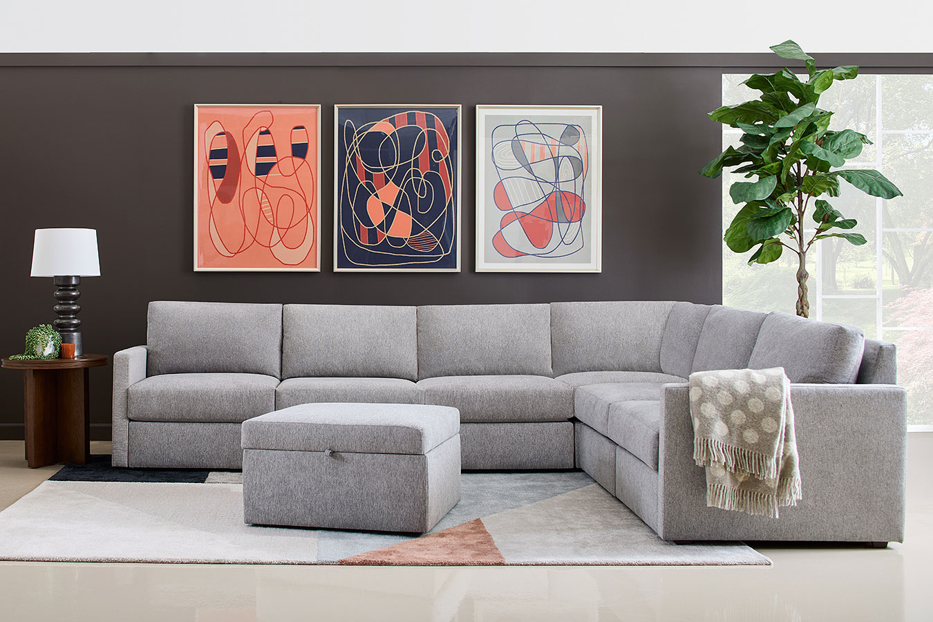Flex Modular Sectional Set (Pebble) Flexsteel | Furniture Cart