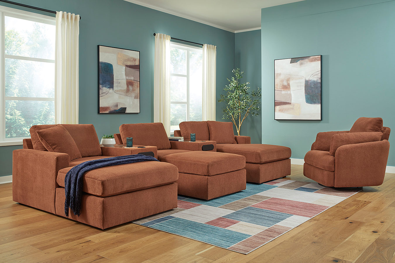 Modmax Spice Modular Home Theater Sectional Signature Design ...