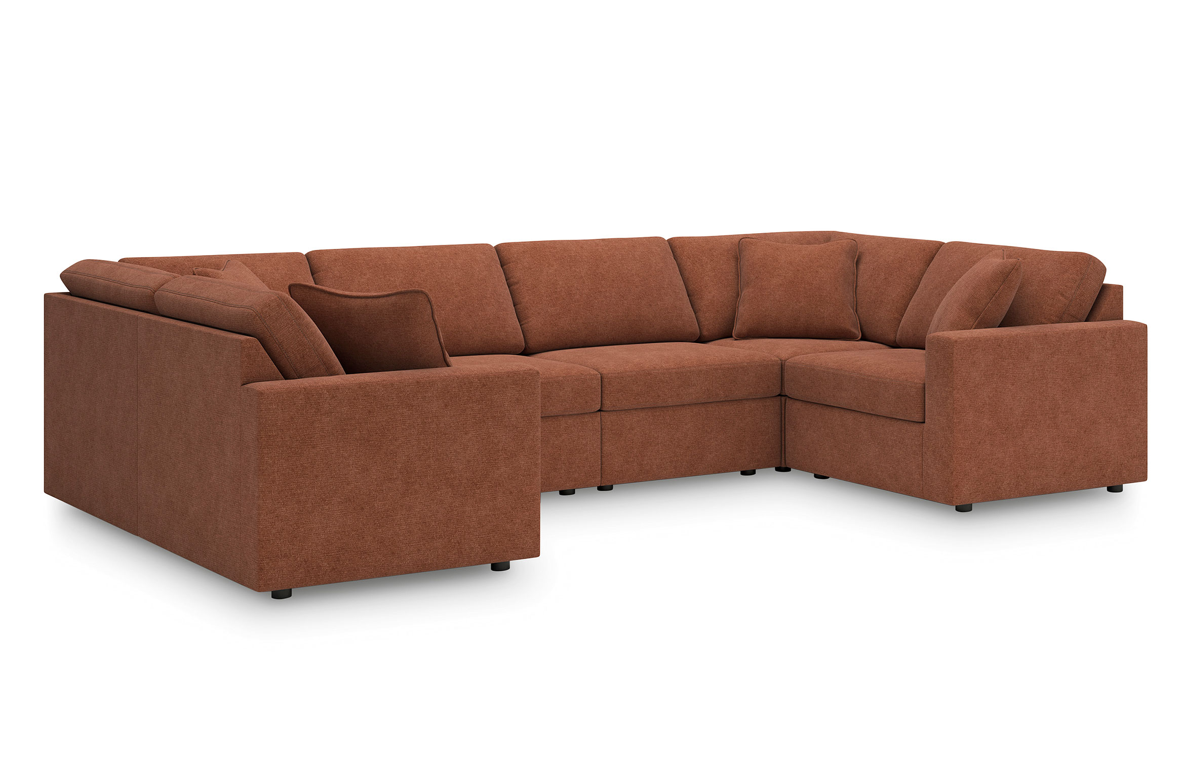 Modmax Spice 6-Piece U-Shaped Sectional Signature Design | Furniture Cart