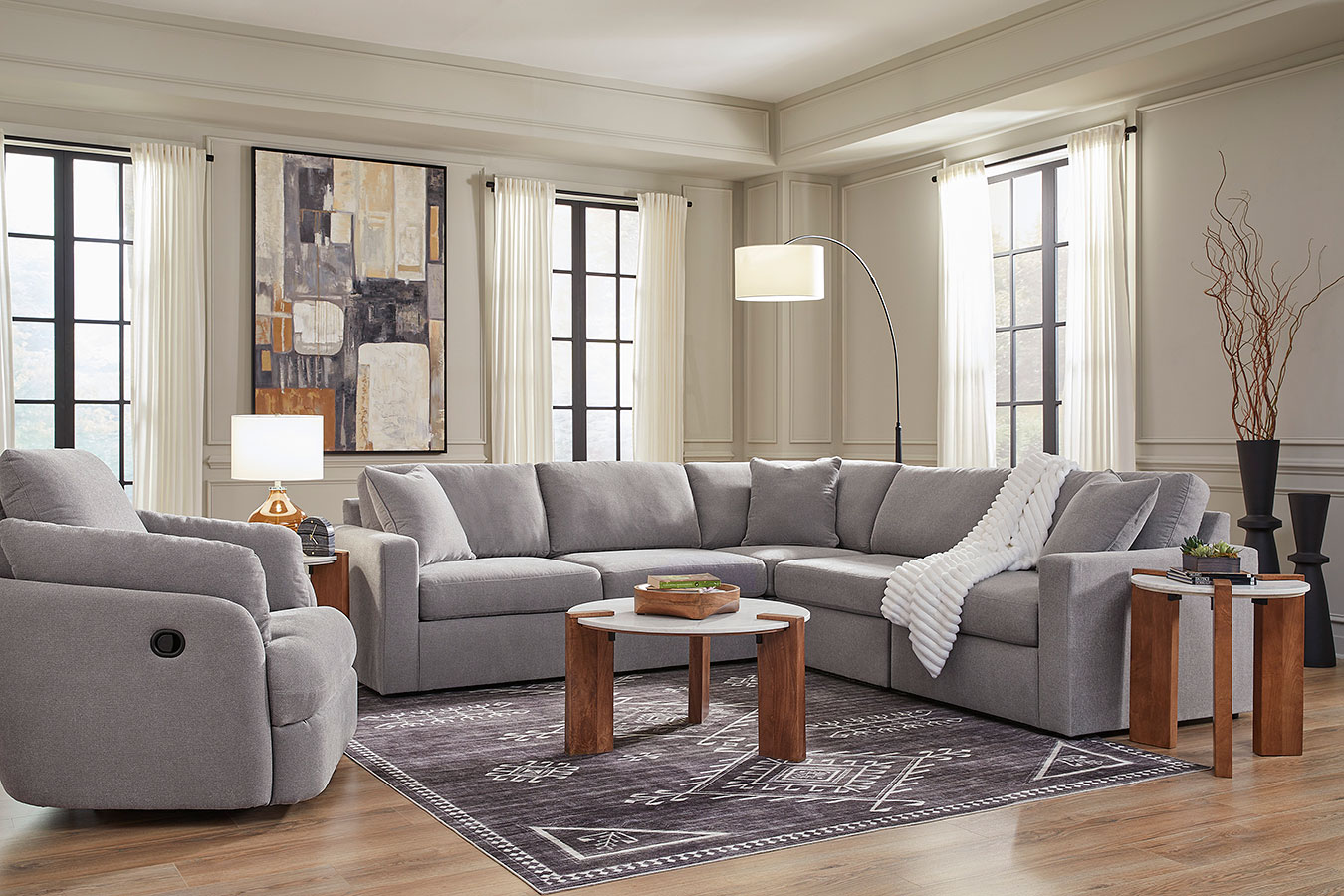 Modmax Granite Modular Sectional Set Signature Design | Furniture Cart