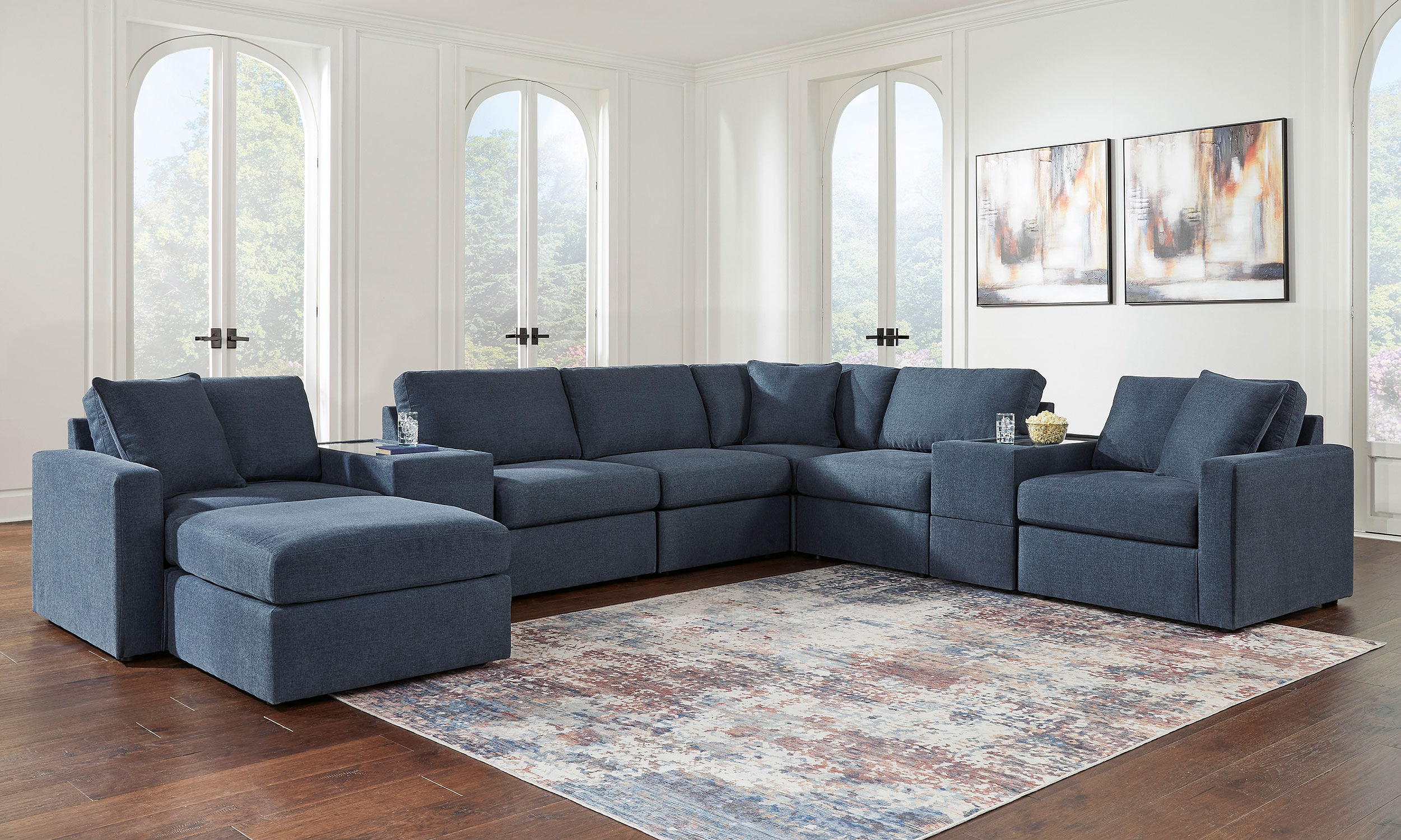 Modmax Ink Corner Sectional W/ Options Signature Design | Furniture Cart