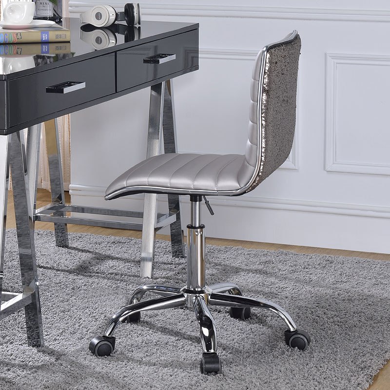 Alessio Office Chair (Silver) Acme Furniture | Furniture Cart