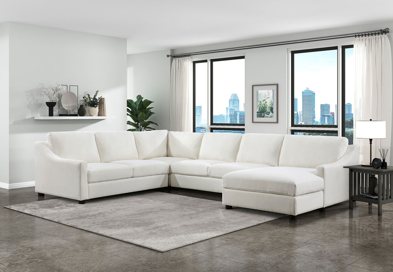 Zayden 4-Piece Sectional W/ Right Chaise Homelegance | Furniture Cart