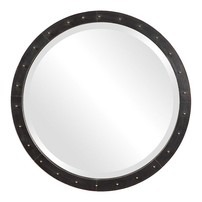 Beldon Round Industrial Mirror Uttermost | Furniture Cart