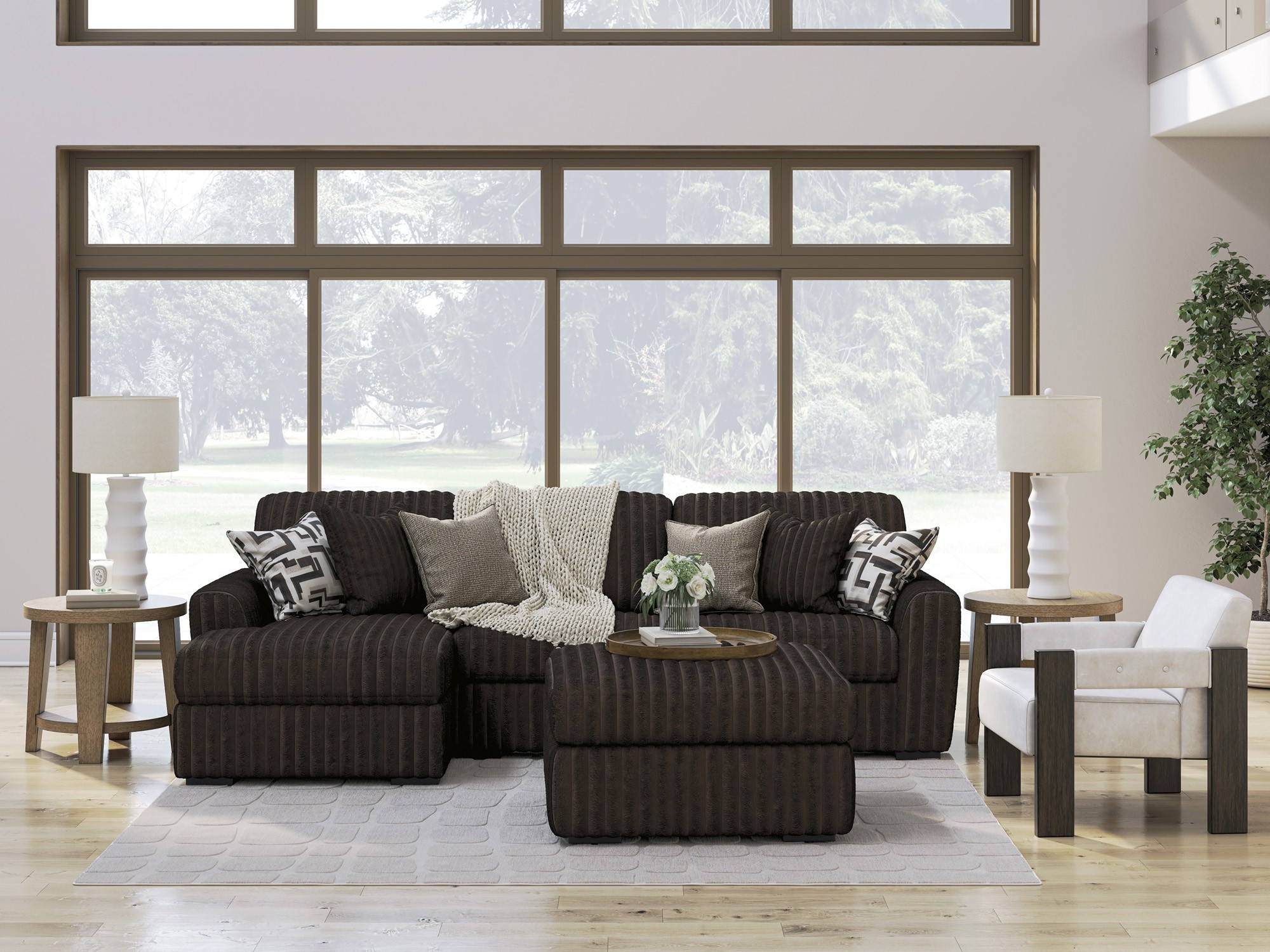Midnight-Madness Chocolate Modular Sectional Set Signature Design ...