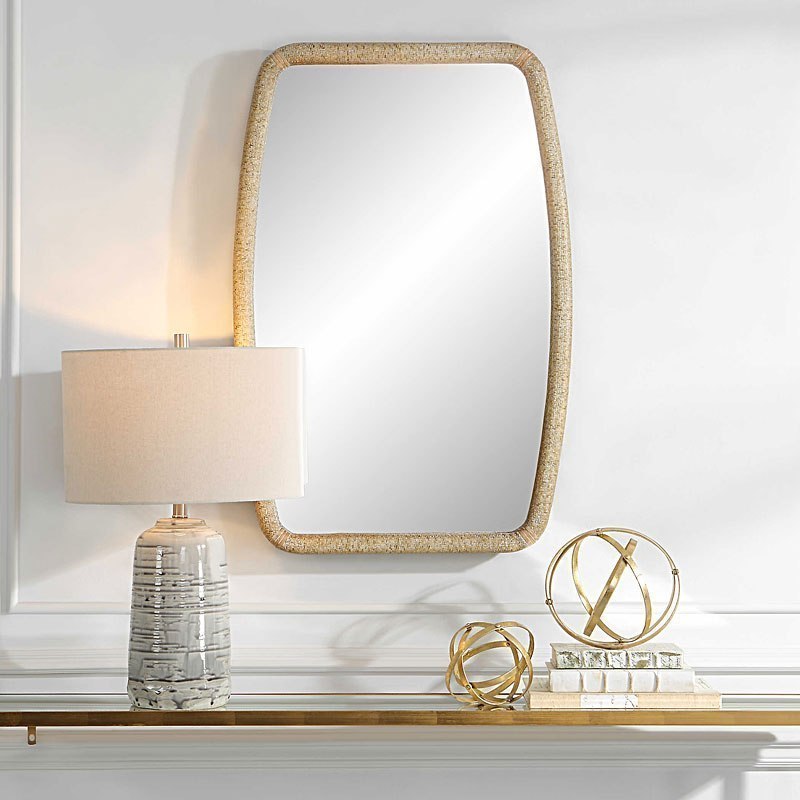 Tiki Rattan Mirror Uttermost | Furniture Cart