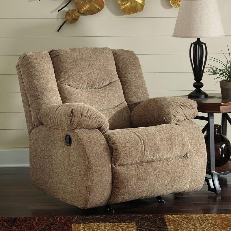 Tulen Mocha Rocker Recliner Signature Design | Furniture Cart