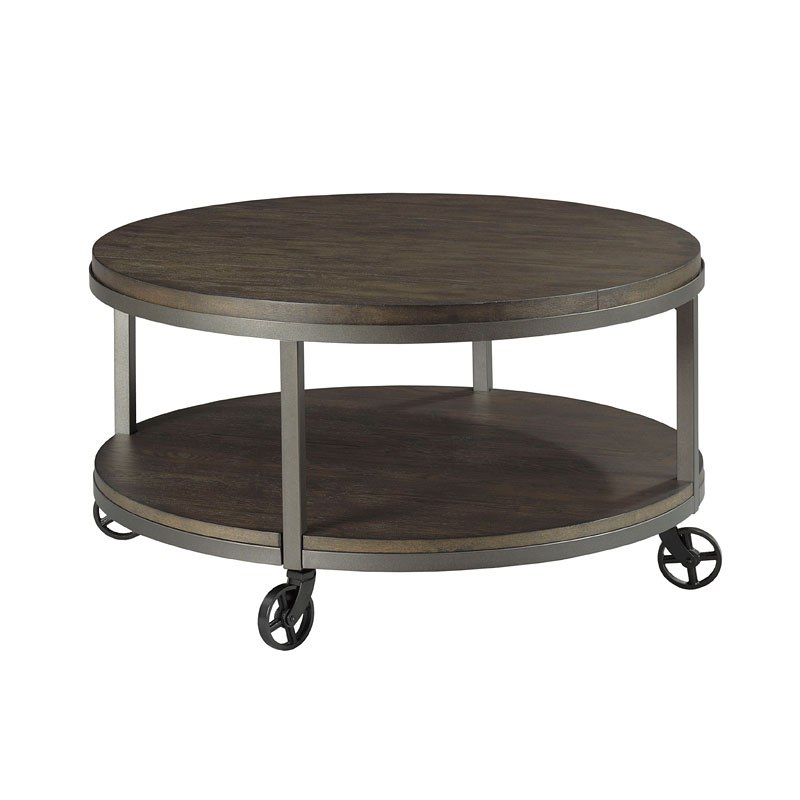 Baja II Round Coffee Table Hammary | Furniture Cart