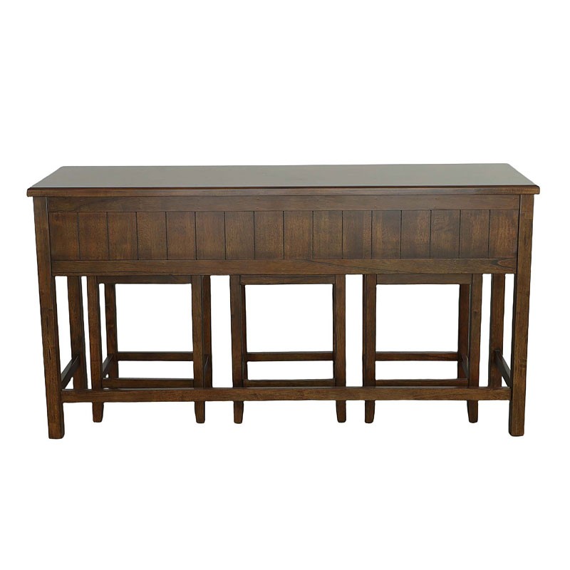 Study Hall Counter Height Table W/ 3 Stools (Thoroughbred And Alabaster ...