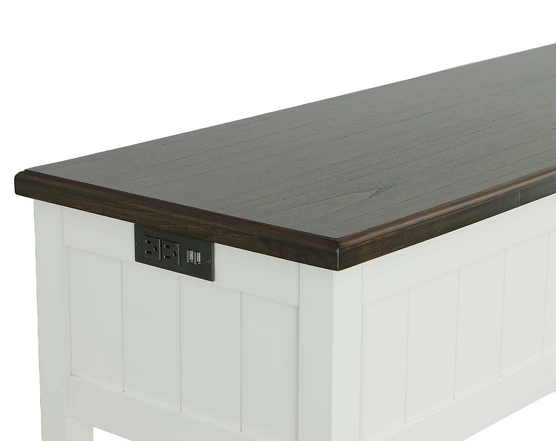 Study Hall Counter Height Table W/ 3 Stools (White And Dark Gray ...