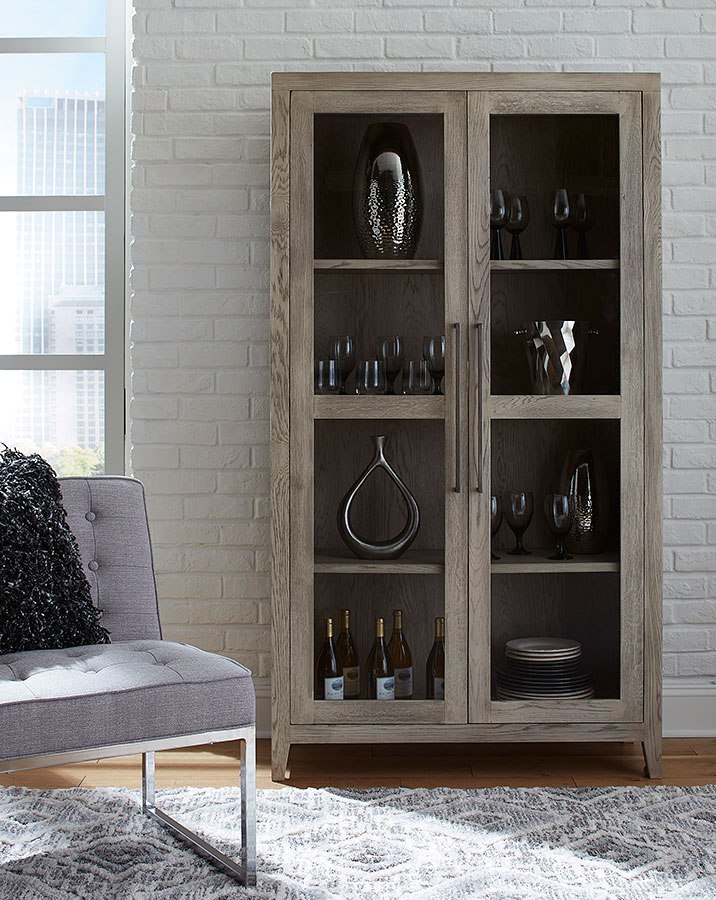 Dalenville Tall Accent Cabinet Warm Gray