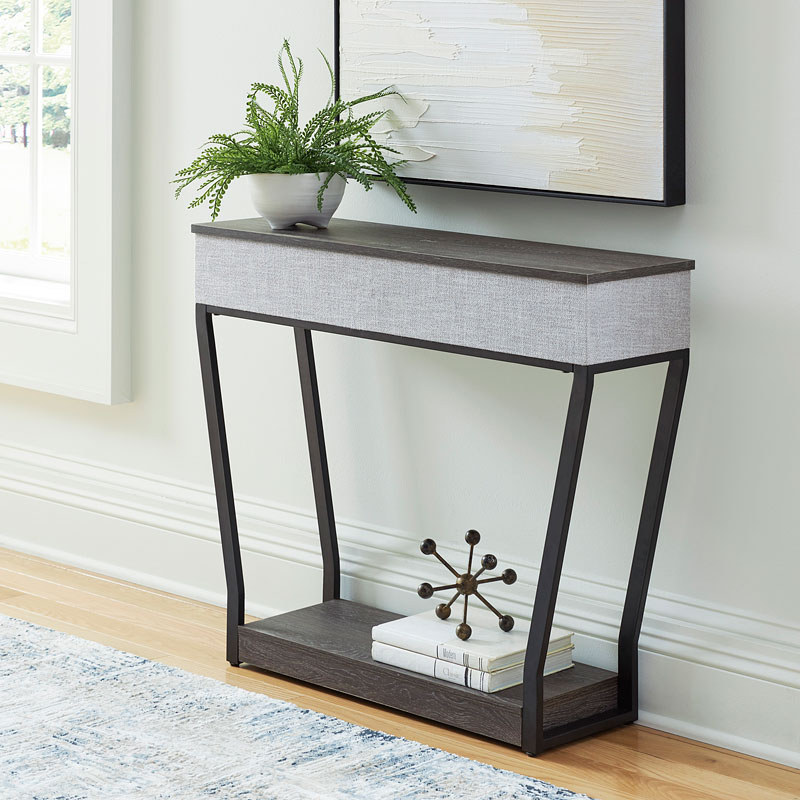 Sethlen Console Sofa Table W/ Wireless Connectivity Signature Design ...