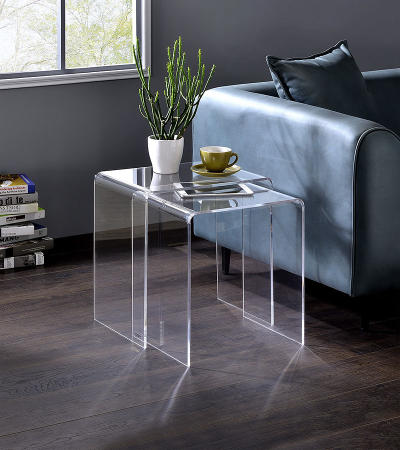 A La Carte Acrylic Nesting Tables (Set Of 2) Progressive Furniture ...
