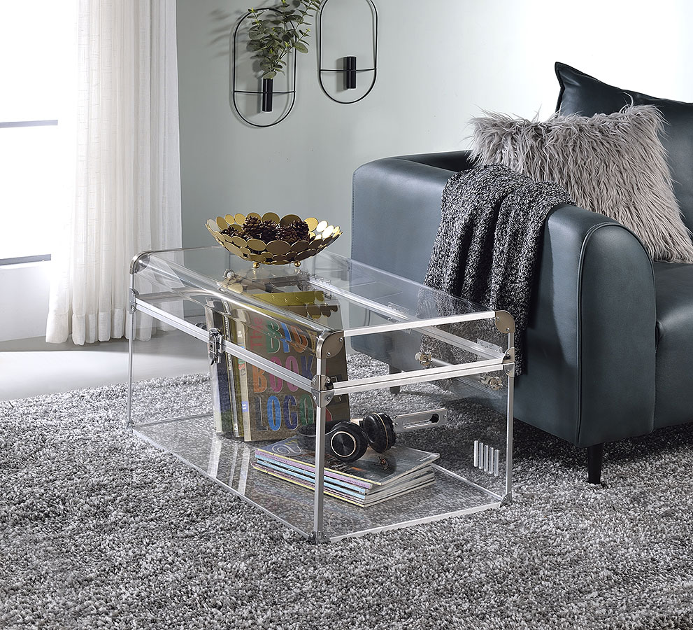 A La Carte Acrylic Trunk Progressive Furniture | Furniture Cart