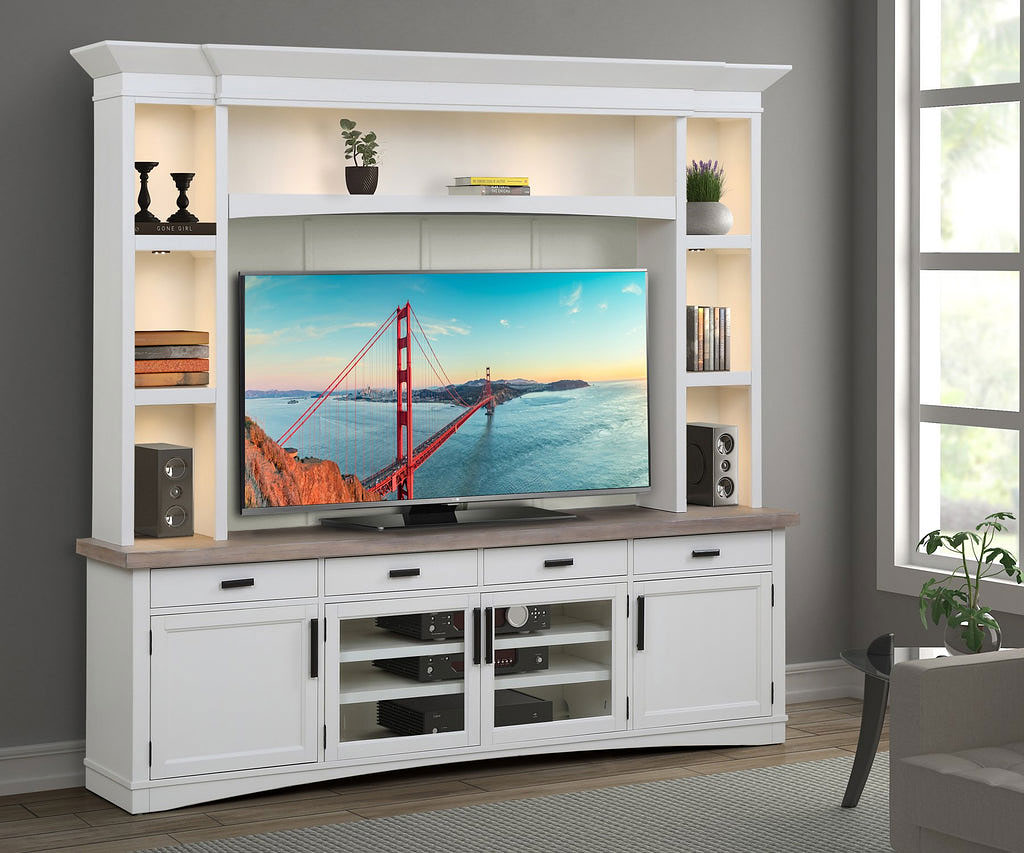 Tv console with lights store