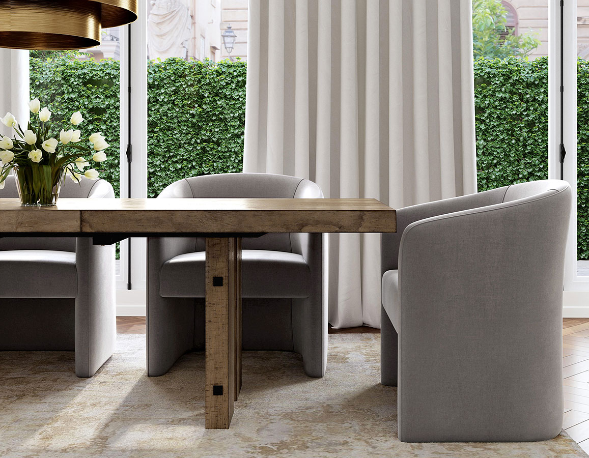 Atmore Dining Room Set W/ Iris Chairs Steve Silver Furniture ...