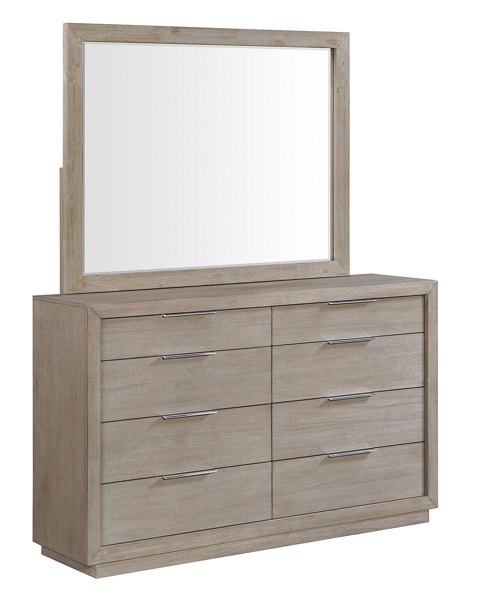 Arcadia 8-Drawer Dresser (Grey) Elements Furniture | Furniture Cart