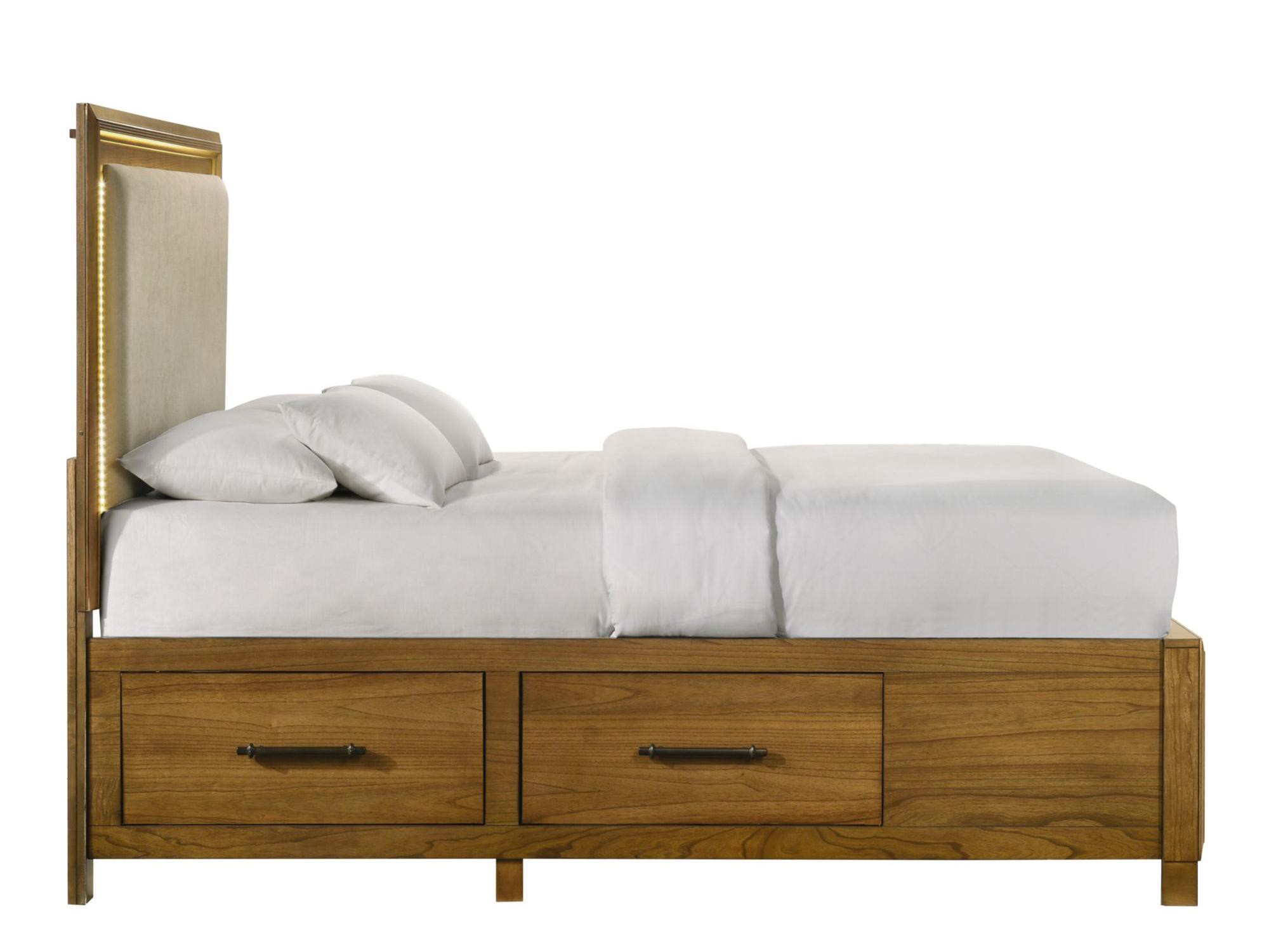 Harmony Walnut Storage Bed Elements Furniture | Furniture Cart