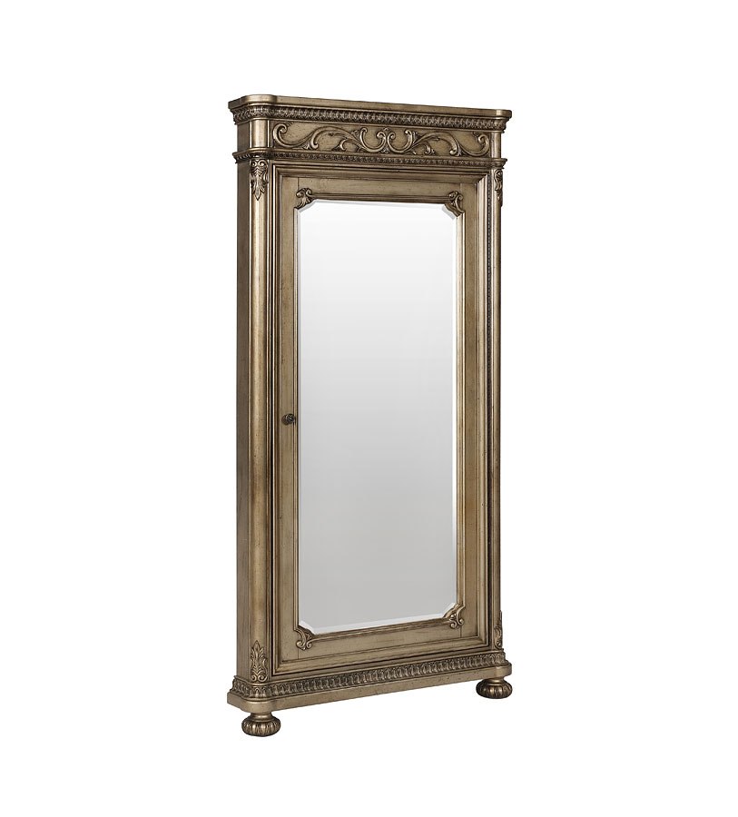 Seville Storage Floor Mirror Avalon Furniture | Furniture Cart