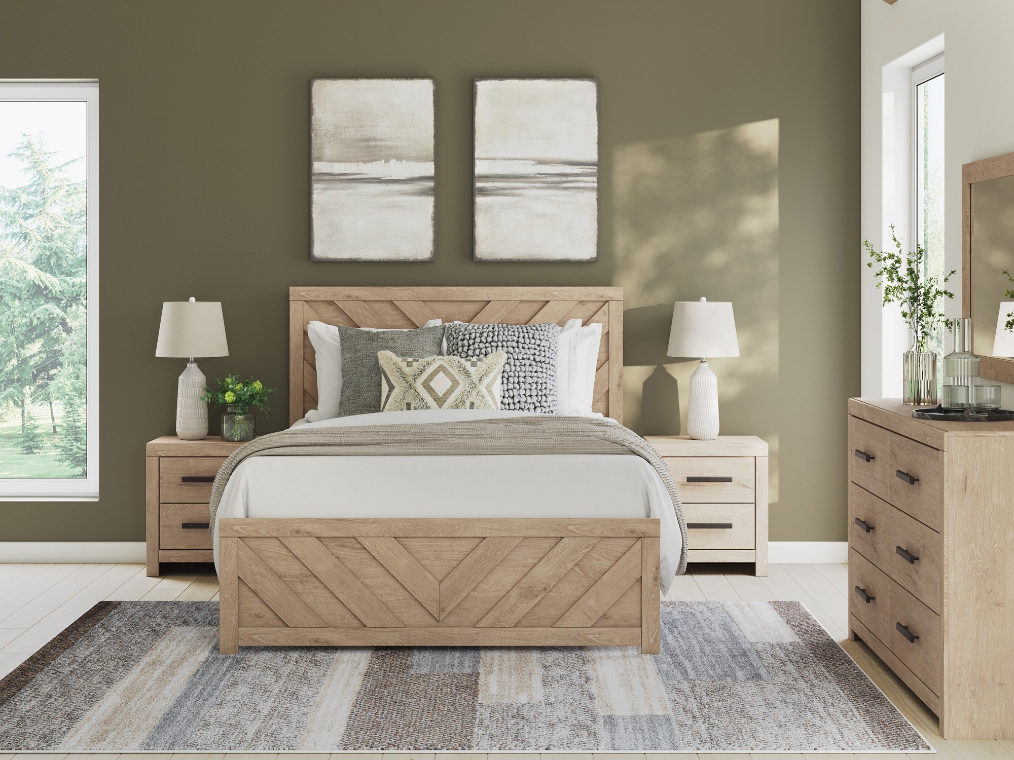 Sanginlane Panel Bedroom Set Signature Design | Furniture Cart