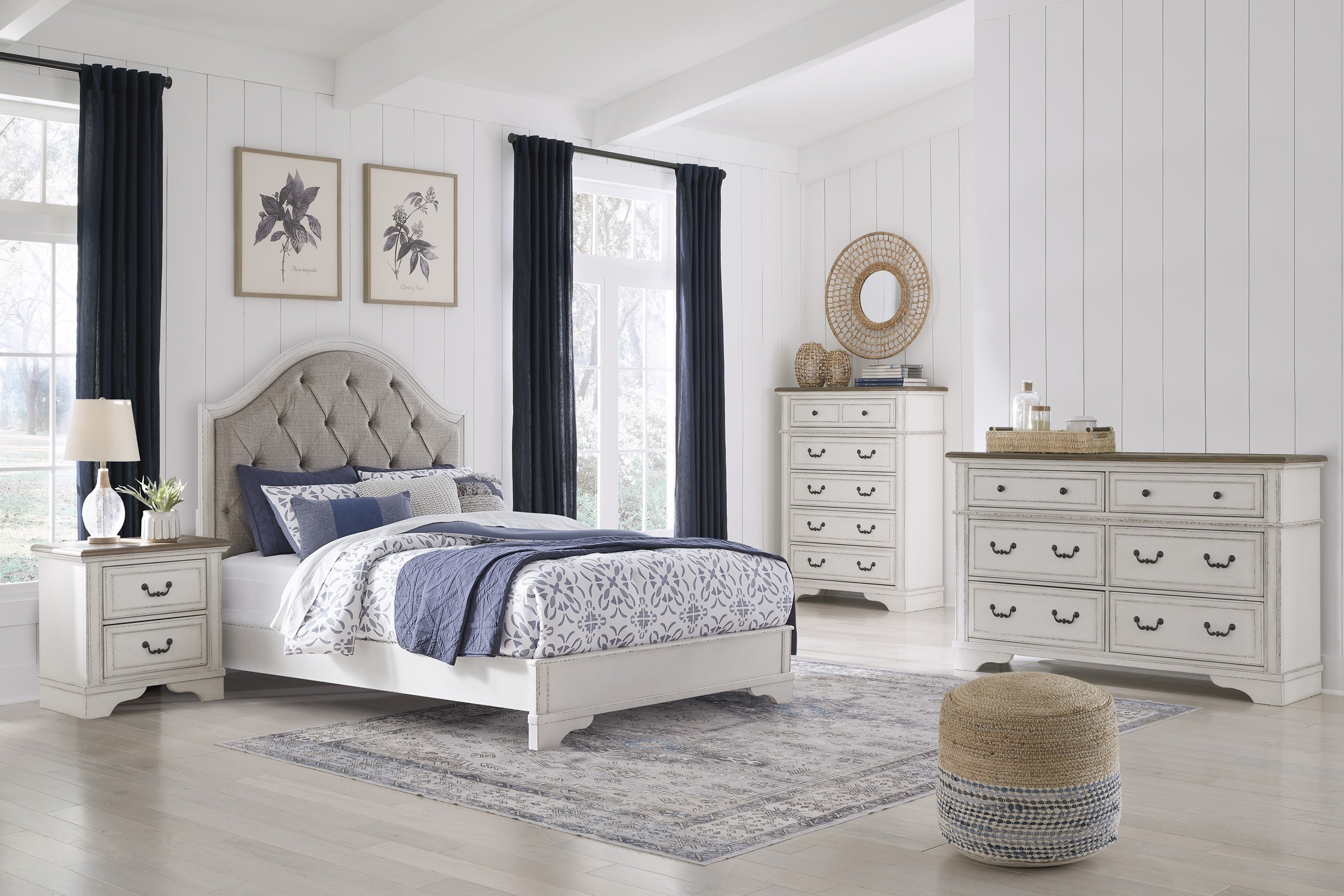 Blendon Upholstered Panel Bedroom Set Signature Design | Furniture Cart
