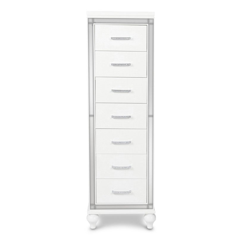Valentino Panel Bedroom Set (White) New Classic Furniture | Furniture Cart
