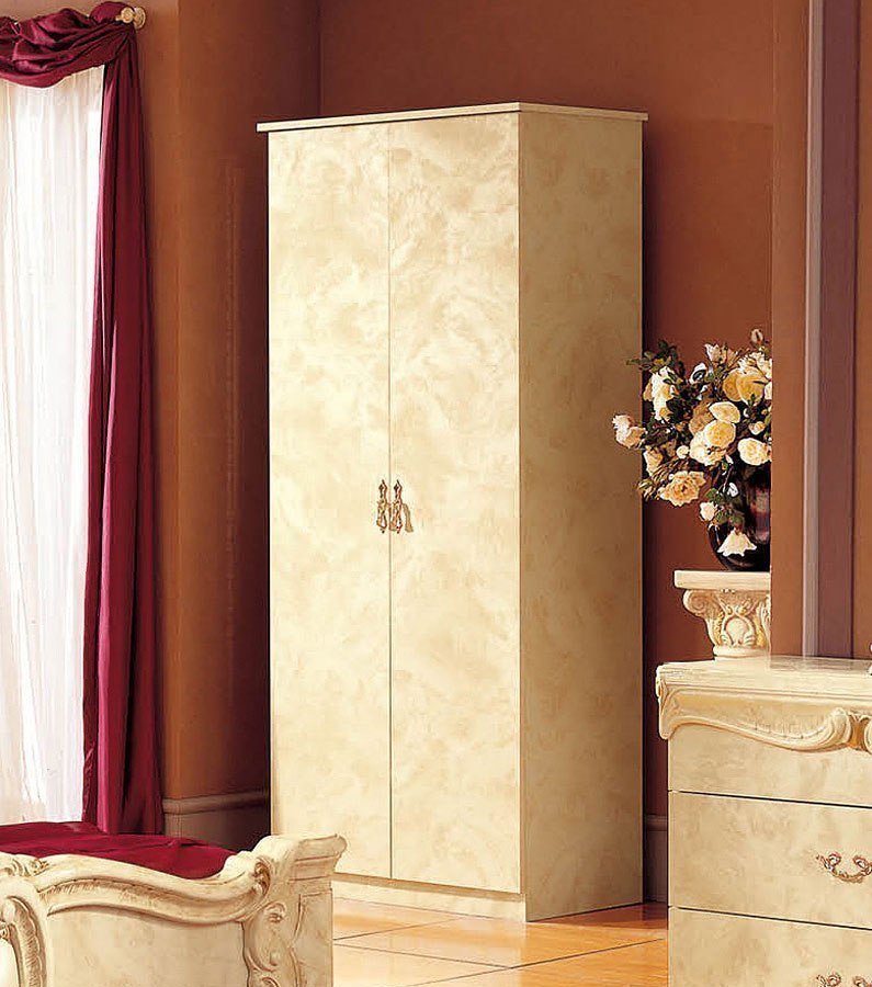 Barocco 2 Door Wardrobe (Ivory) ESF Furniture | Furniture Cart