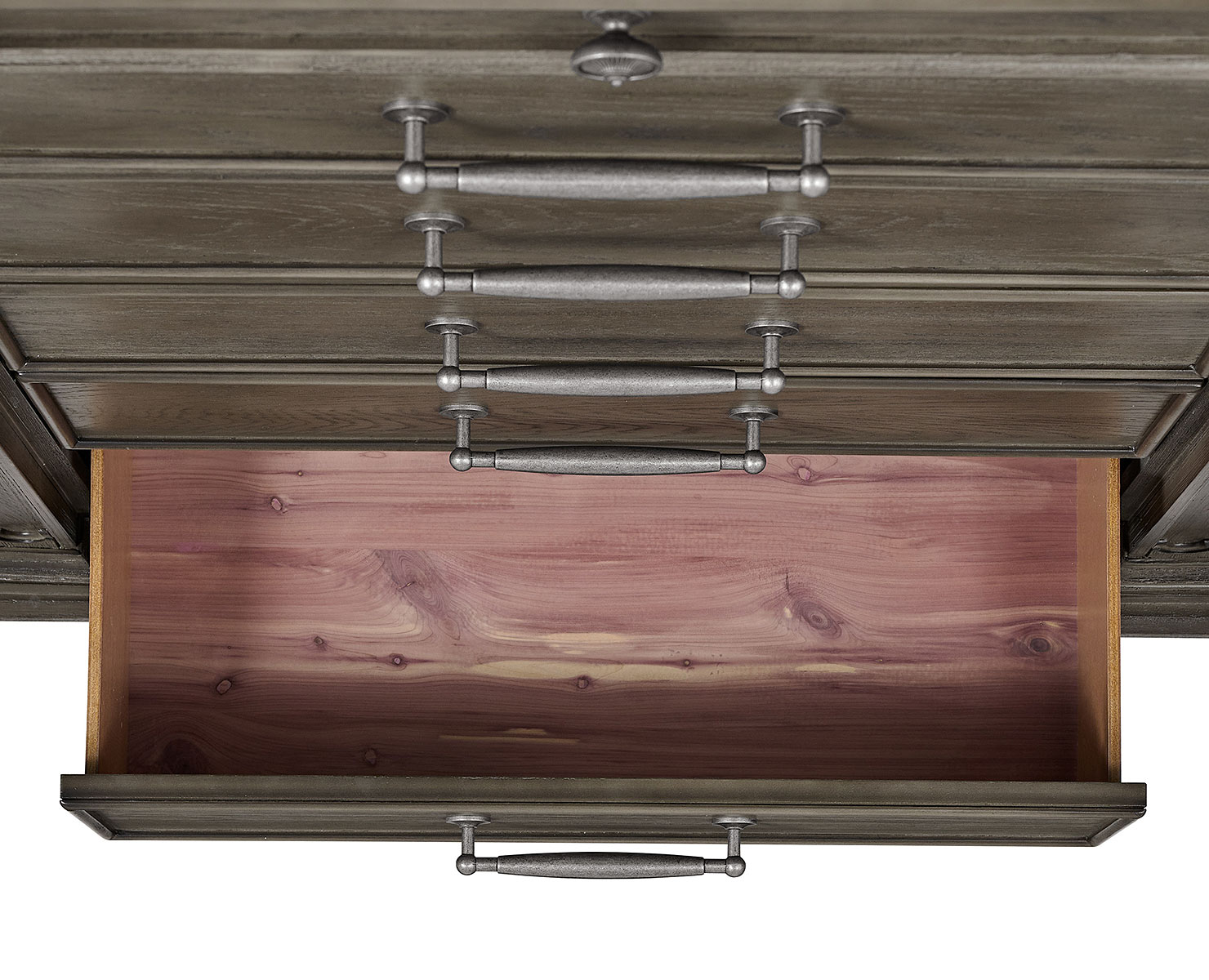 Kings Court Storage Bedroom Set (Grey) Elements Furniture | Furniture Cart