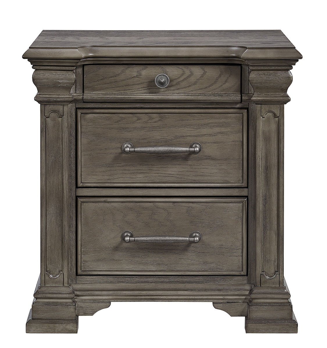 Kings Court Storage Bedroom Set (Grey) Elements Furniture | Furniture Cart