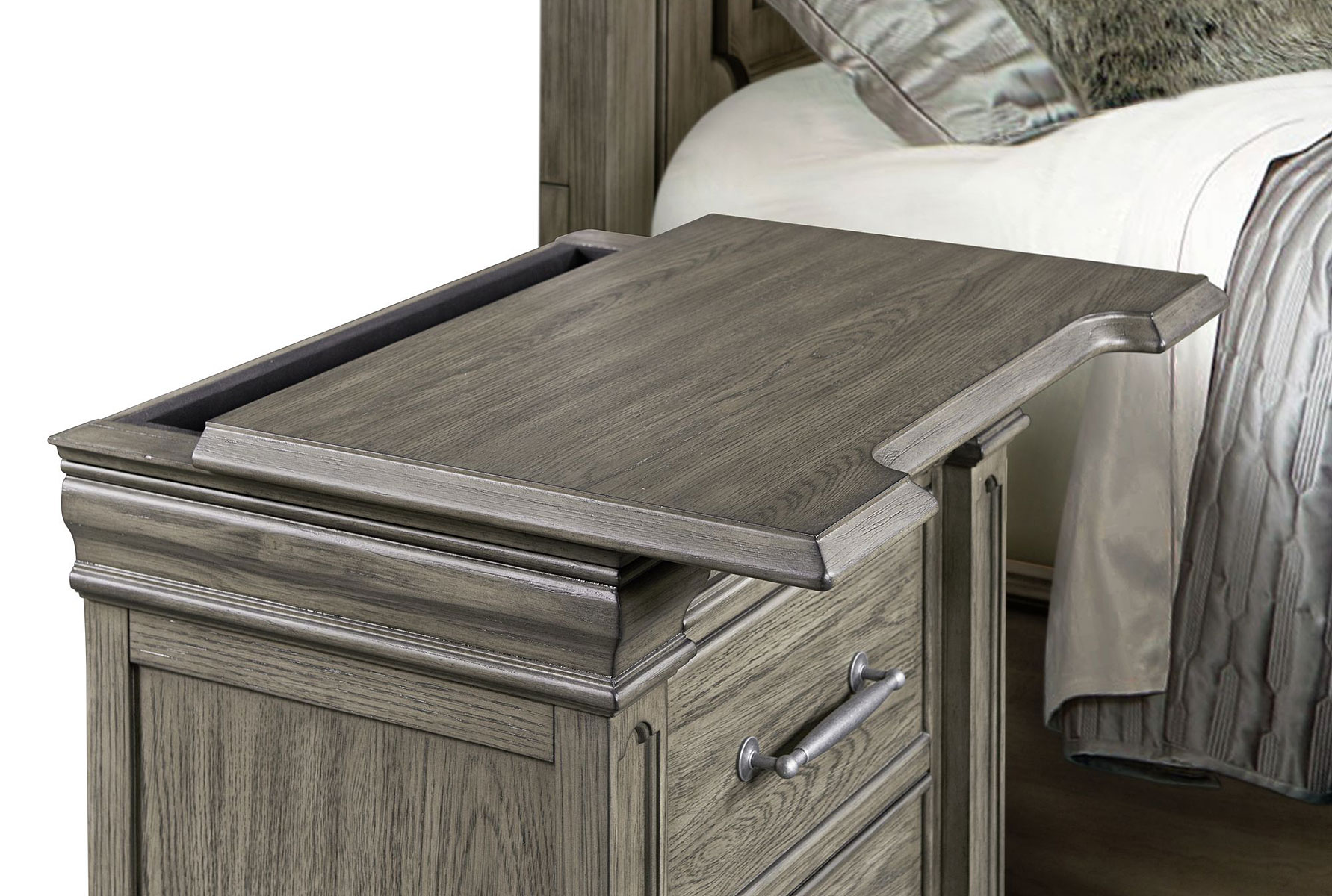 Kings Court Storage Bedroom Set (Grey) Elements Furniture | Furniture Cart