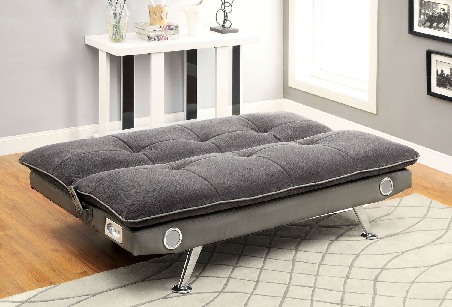 Gallagher Sofa Bed (Gray) Furniture Of America | Furniture Cart